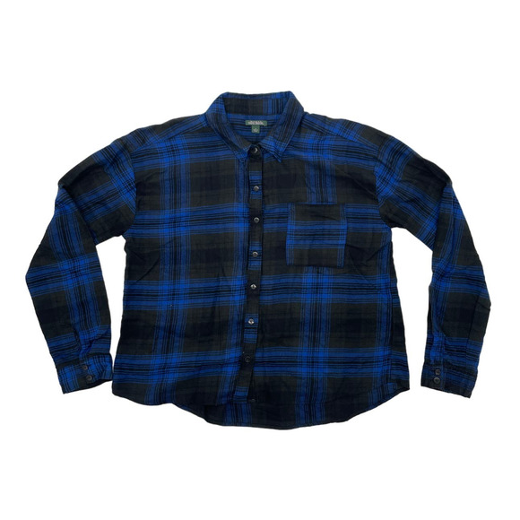 wild fable | Tops | Wild Fable Black And Blue Plaid Flannel Shirt ...